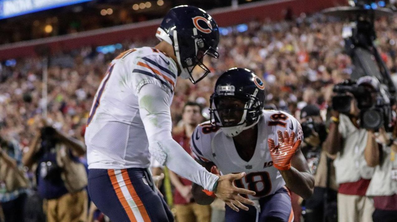 Mitchell Trubisky's three touchdowns to Taylor Gabriel lift Bears to ...