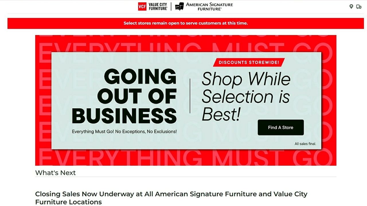 Major furniture retailer closing all stores. What to know - Newsday