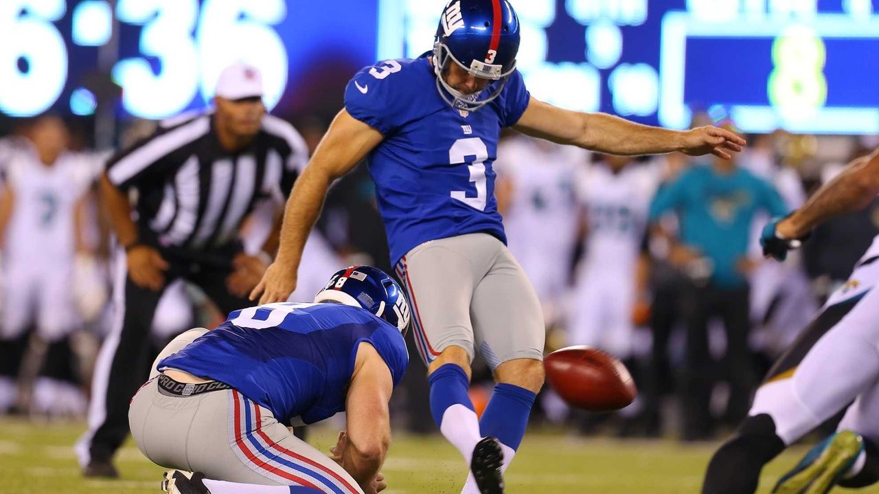 Giants' Josh Brown takes preseason kicking routine seriously - Newsday