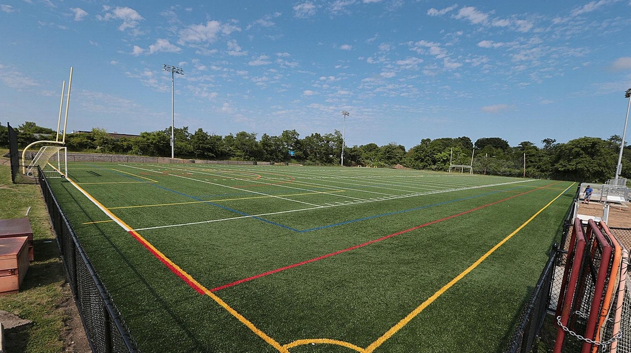 Babylon replaces deteriorating turf field at Birchwood Park - Newsday