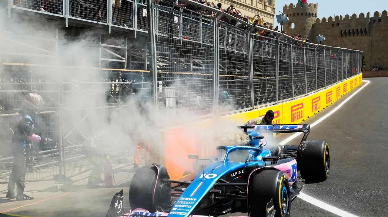 Fire and crash for Gasly deepen Alpine's slump in F1 - Newsday