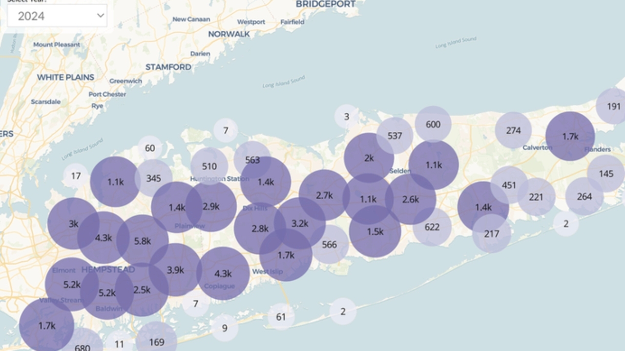 Long Island crash map: Tracking incidents from 2022 to 2024 - Newsday