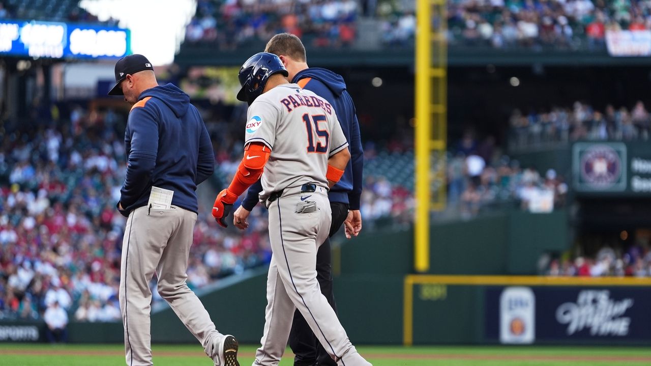 Astros place 3rd baseman Paredes on 10-day IL with right hamstring ...
