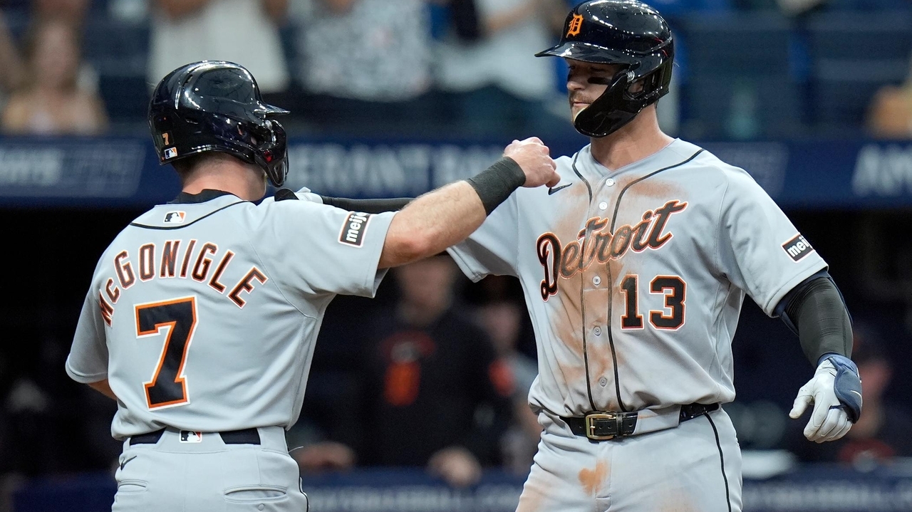 Tigers hit 5 home runs and hold off Rays 10-9 to halt skid behind ...