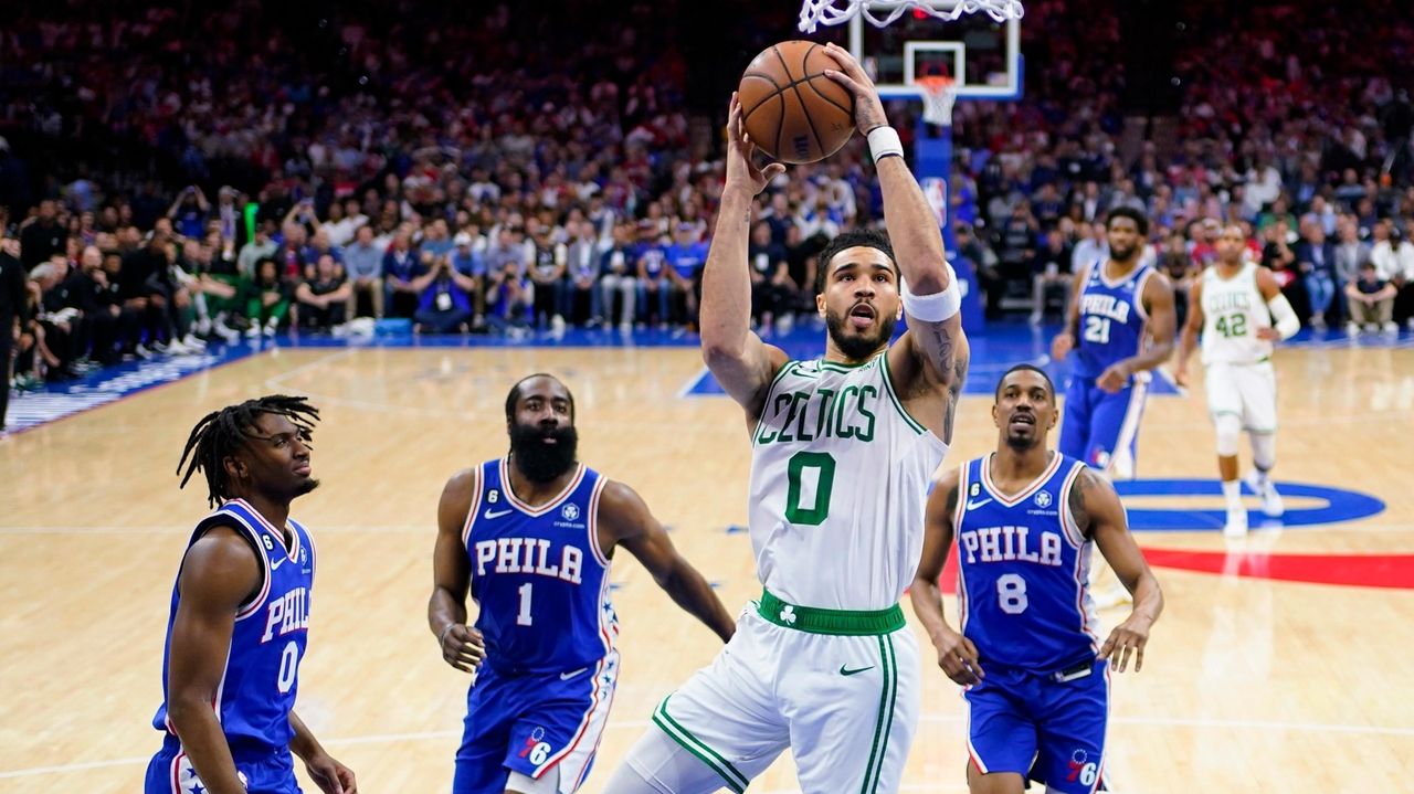 Tatum's 4th-quarter 3s push Celtics past 76ers 95-86; force Game 7 - Newsday