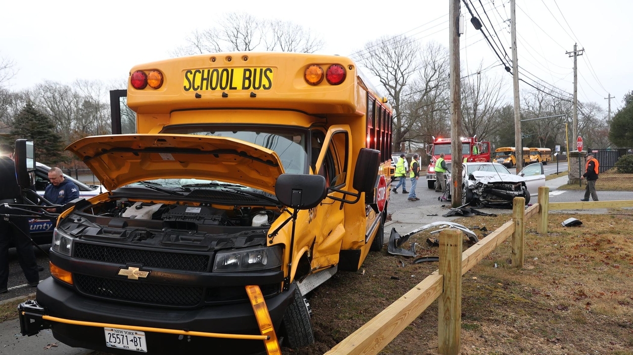 School bus driver arrested; 5 children injured in crash - Newsday